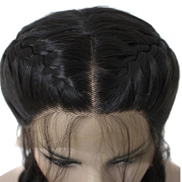 Accessories | Black 24 Dutch Braid Lace Front Wig Nwt | Poshmark